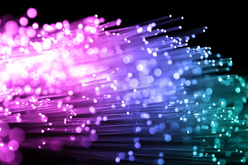 Red Hot Fiber Optics Strands Stock Image - Image of complex ...
