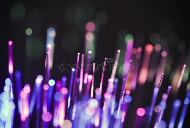 Red Hot Fiber Optics Strands Stock Image - Image of complex ...