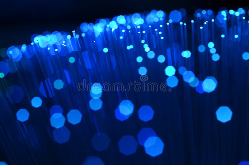 Fiber Optics in Blue, Close Up Stock Photo - Image of concept, color ...