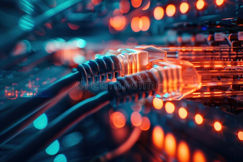 Fiber Optics Cables. Connectivity, Networking, Data Transfer and ...