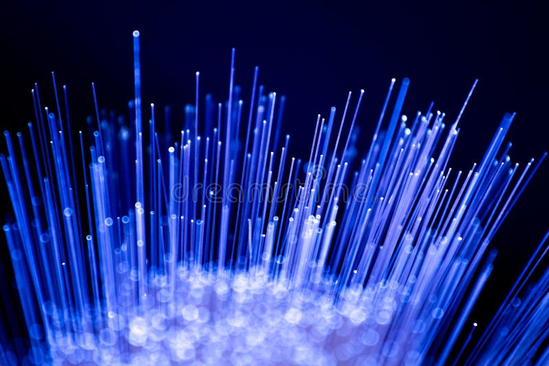 Fiber Optics Close-up, Modern Computer Stock Image - Image of concept ...