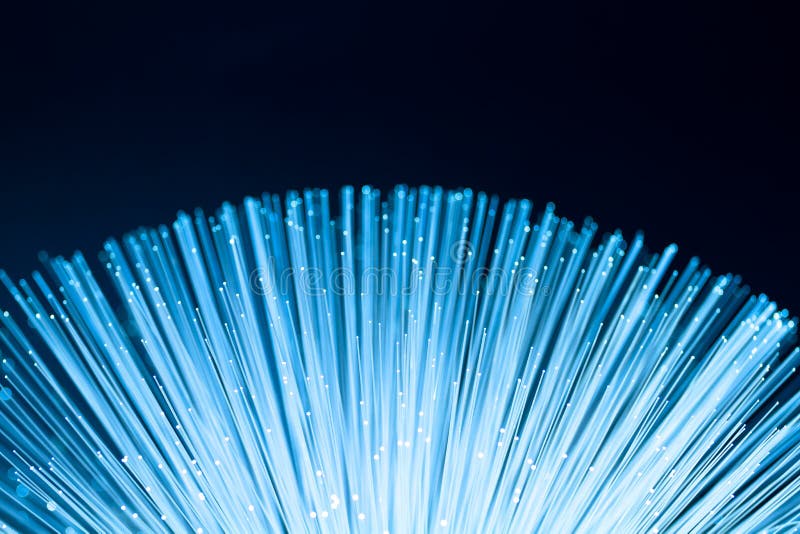 Fiber Optics Close-up, Modern Computer Stock Image - Image of ...