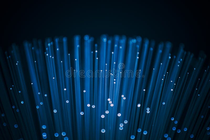 Fiber Optics Close-up, Modern Computer Stock Image - Image of science ...
