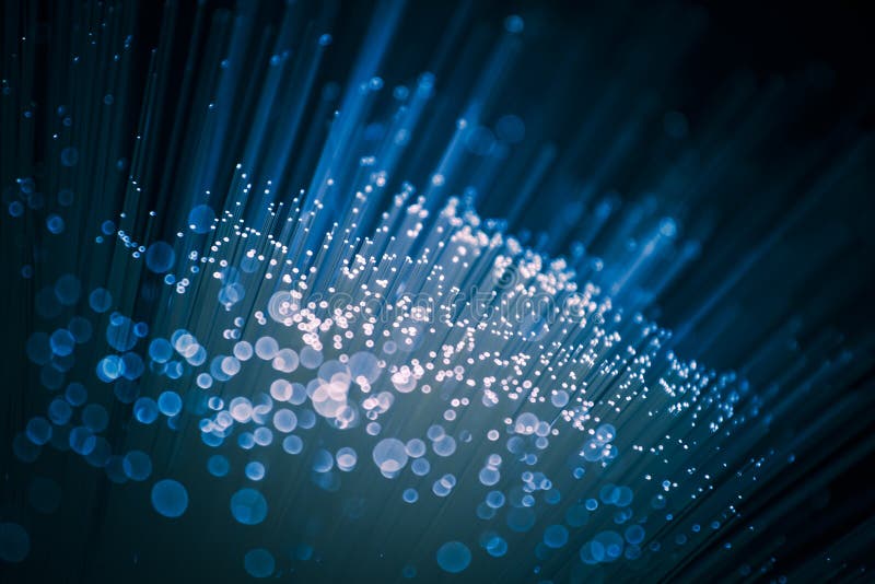 Fiber Optics Close-up, Modern Computer Stock Image - Image of bright ...