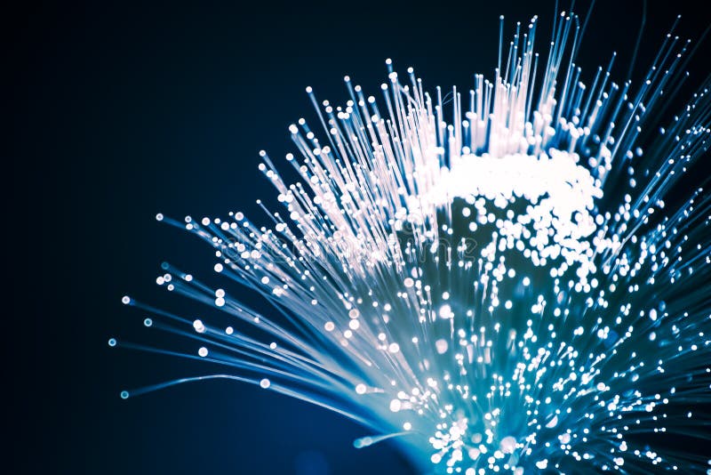 Fiber Optics Close-up, Modern Computer Stock Image - Image of circle ...