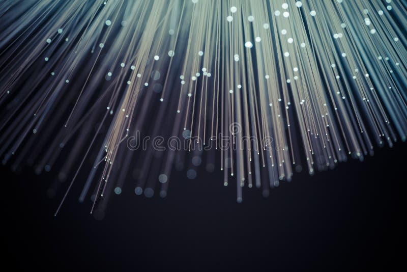 Fiber Optics Close-up, Modern Computer Communication Technology Stock ...