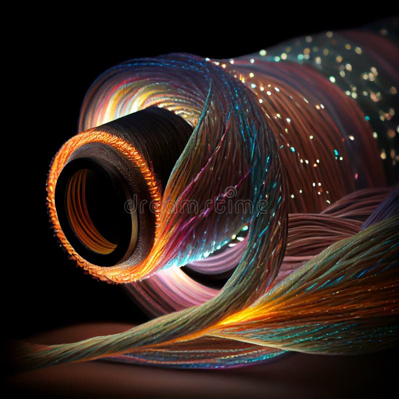 Fiber Optics Lights Abstract Background Stock Illustration ...