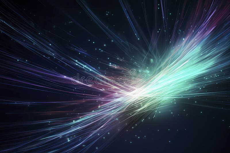 Fiber Optics Lights Abstract Background Stock Illustration ...