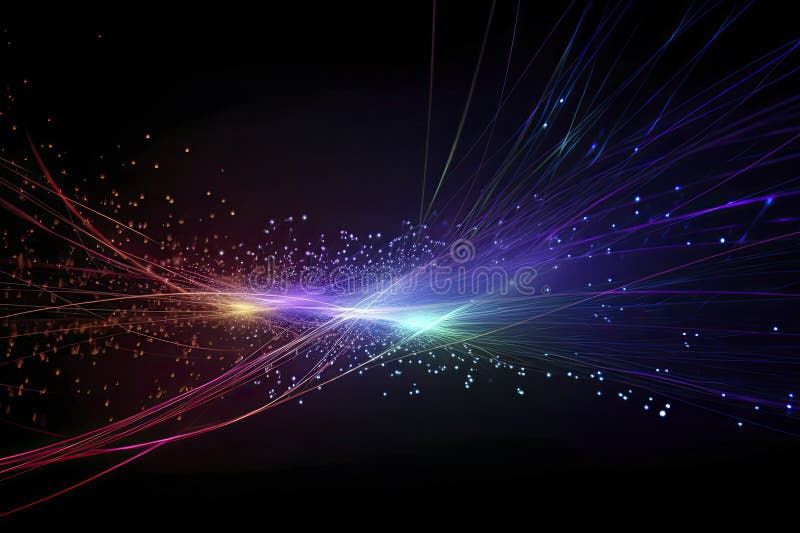Fiber Optics Lights Abstract Background Stock Illustration ...