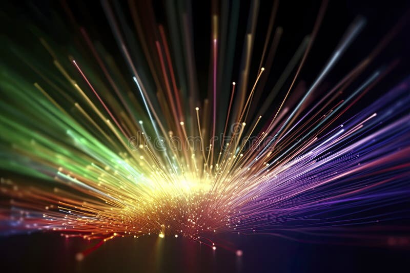 Fiber Optics Lights Abstract Background Stock Illustration ...