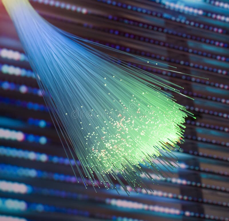 Fiber Optics Network Cable on Technology Stock Image - Image of ...