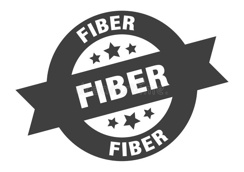 Fiber Round Ribbon Isolated Label. Fiber Sign Stock Vector ...