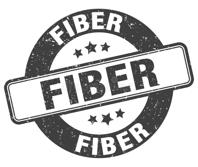 Fiber Stamp. Fiber Label. Round Grunge Sign Stock Vector - Illustration ...