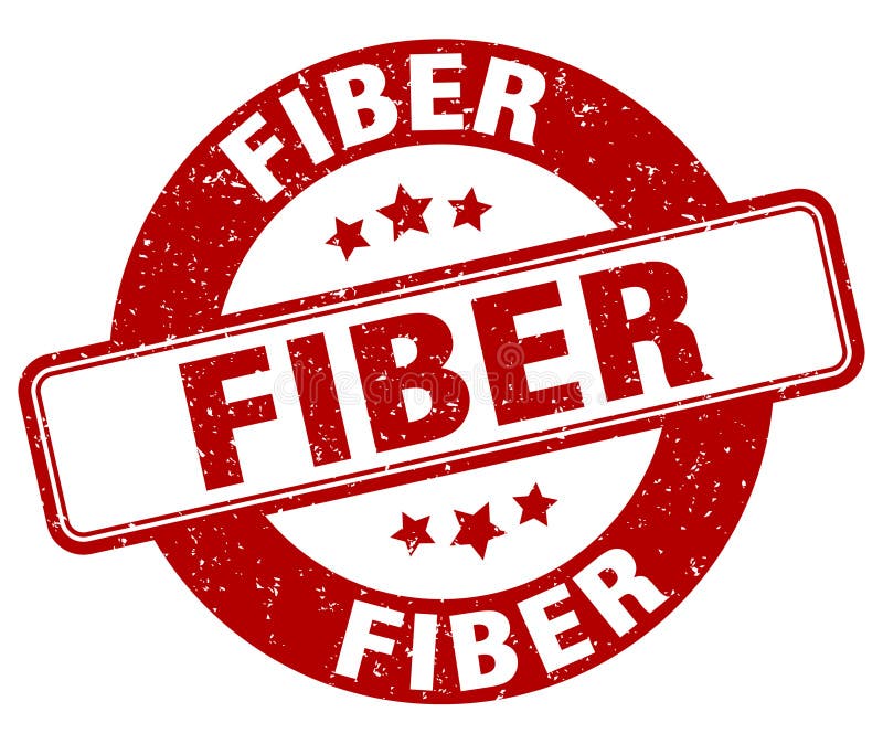 Fiber Stamp. Fiber Label. Round Grunge Sign Stock Vector - Illustration ...