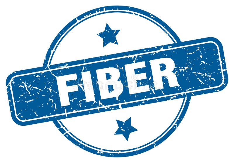 Fiber Stamp. Fiber Round Vintage Grunge Label Stock Vector ...