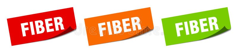 Fiber Sticker. Fiber Square Isolated Sign Stock Vector - Illustration ...