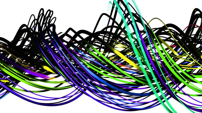 Fiber and Wires Movement in the Digital Concept Stock Video - Video of ...