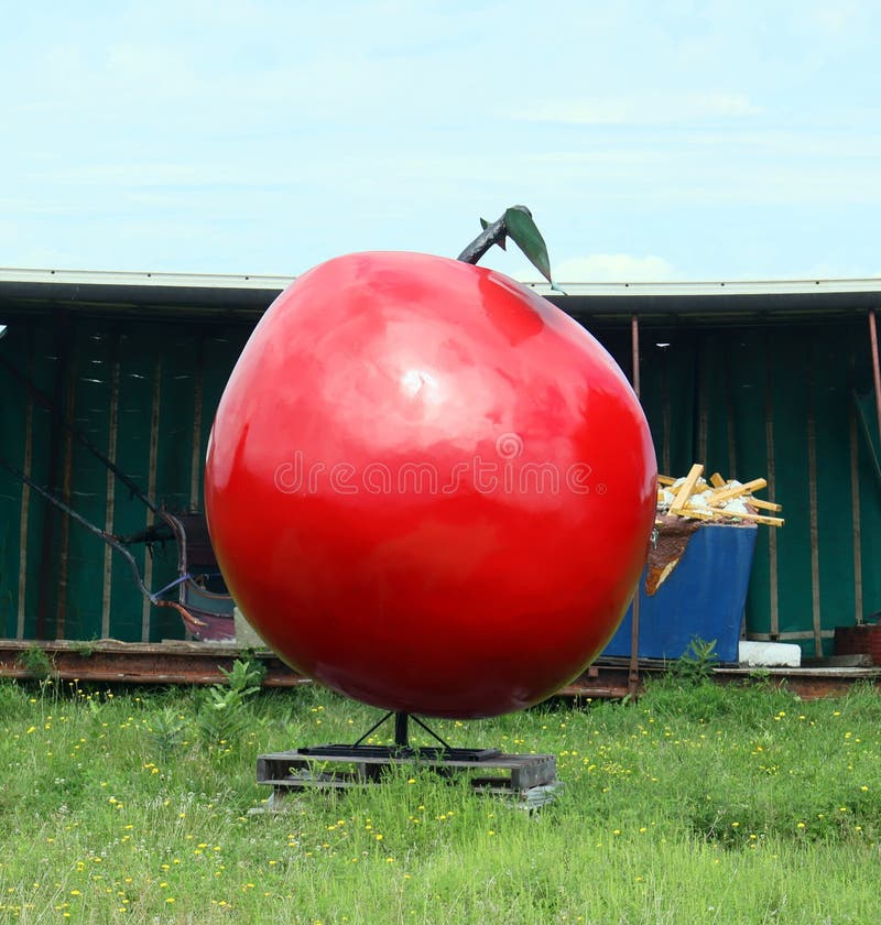 Fiberglass apple sculpture editorial photo. Image of collection - 332036296