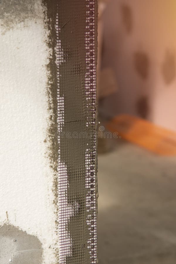 Corner bead with mesh stock photo. Image of glue, renovation - 340688840