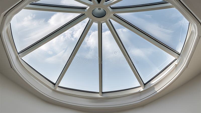 Fiberglass Skylight Dome in Neutral Tone, No Texture or Frame, Centered ...