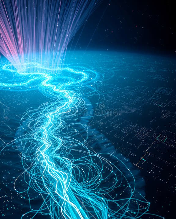 Fiberoptic Representation - Radiant Streams of Light Flow through a ...