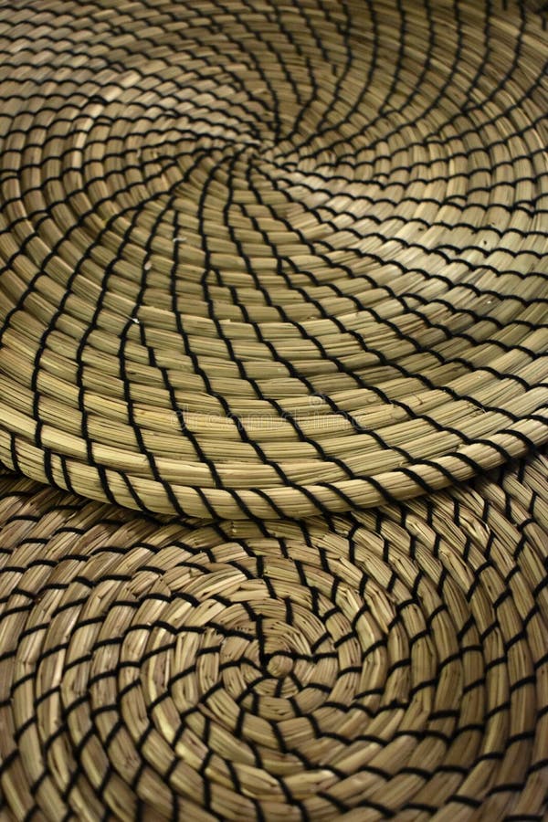 Fibonacci Multiple Contrasting Spirally Formed Dry Grass Mats Stock ...