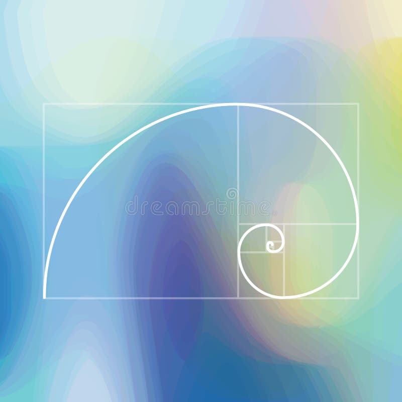 Fibonacci Sequence, Golden Spiral Background Stock Illustration ... Fibonacci Sequence, Golden Spiral Background Stock Illustration ...