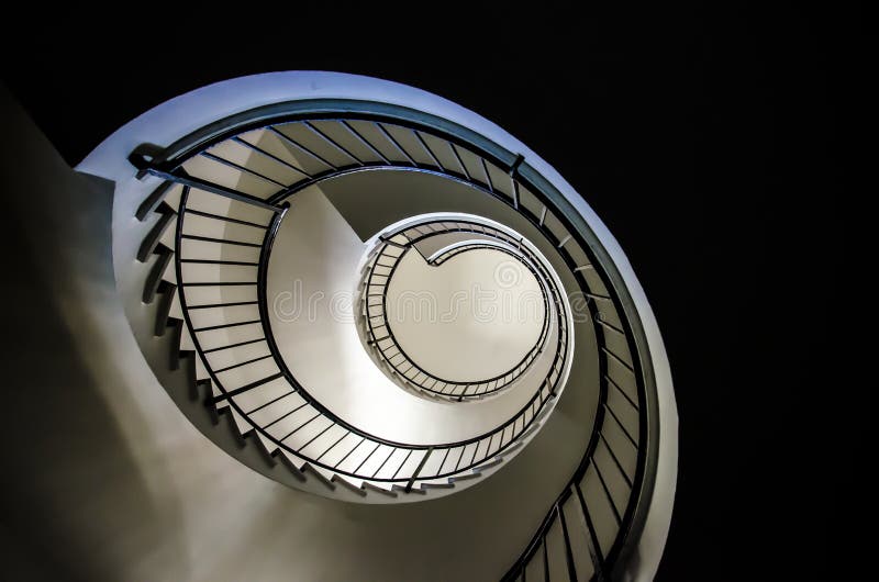 Fibonacci spiral staircase stock image. Image of round - 69776167