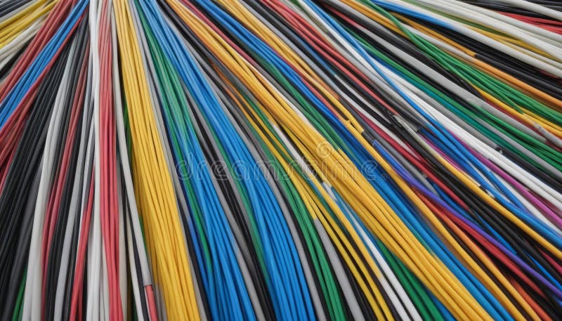 Fibre Colorful Abstract Cable Technology Datum Communication Bright ...