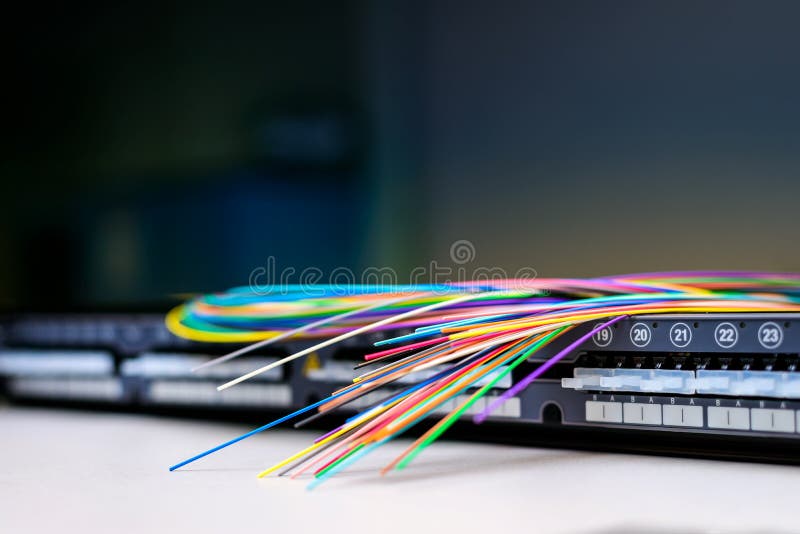 Fibre Optic Patch Distribution Panel Stock Photo - Image of cable ...
