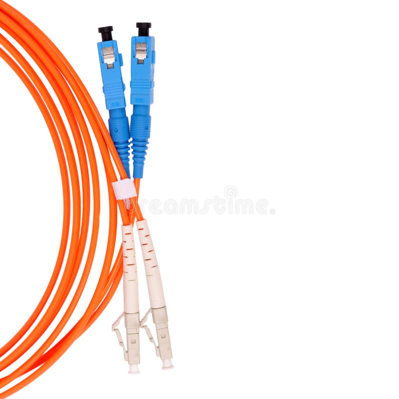 Fiber Cable for Network. Close-up Stock Photo - Image of equipment ...