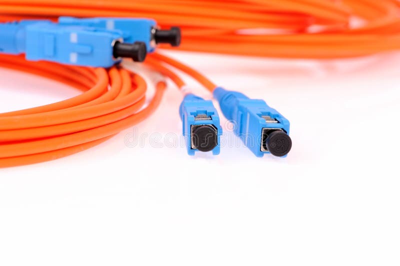 Fibre Optic Network Cables stock photo. Image of center - 40046758