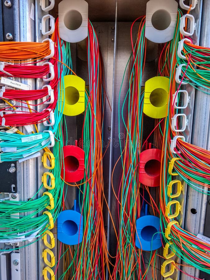 Fibre optic network cables stock image. Image of cable - 377028755