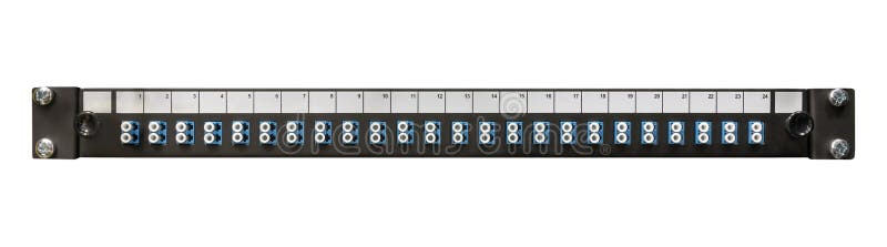 Fibre Optic Network Patch Panel with LC Connectors Stock Image - Image ...