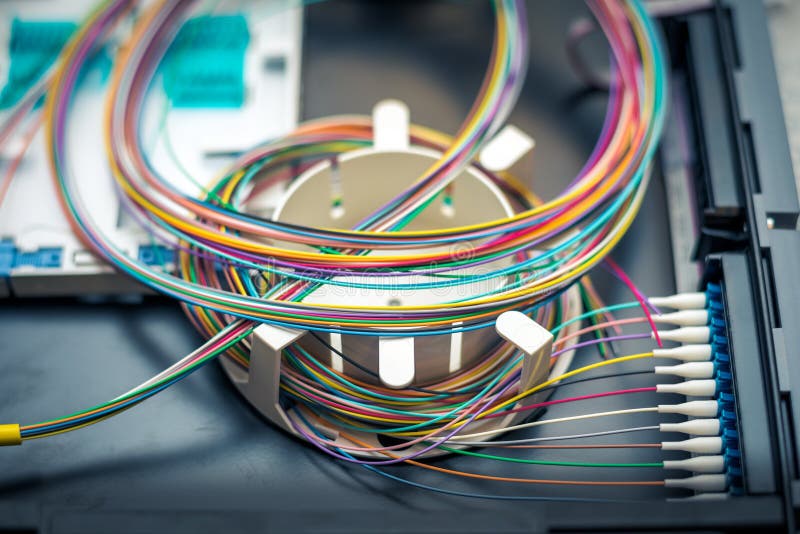 Fiber Optic Patch Panel Installation Stock Image - Image of ...