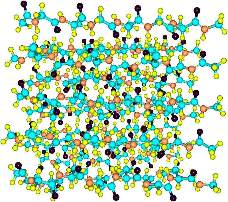 Fibroin Molecular Structure Isolated on White Background Stock ...