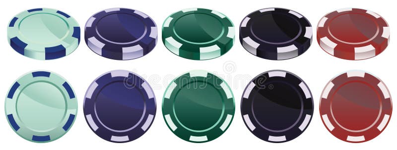 Fichas en verde ilustración del vector. Ilustración de casino - 40603854