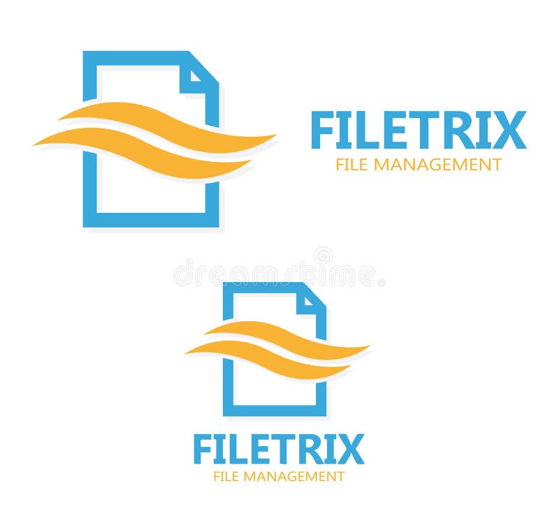 Fichier Document De Logo De Vecteur Avec La Vague Illustration de ...