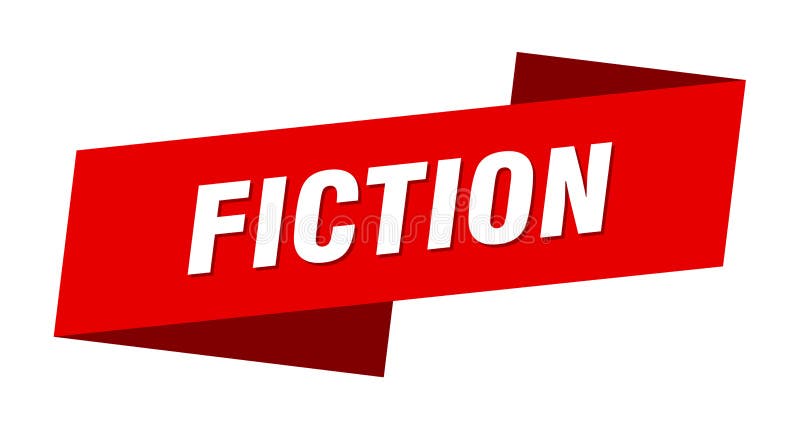 Fiction Banner Template. Ribbon Label Sign. Sticker Stock Vector ...