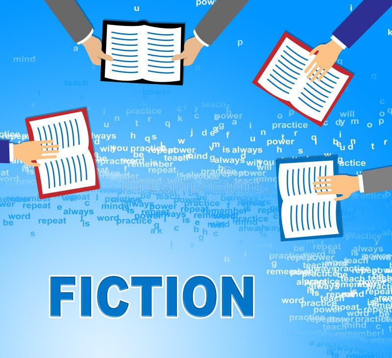 Fiction Books Shows Imaginative Writing and Education Stock ...