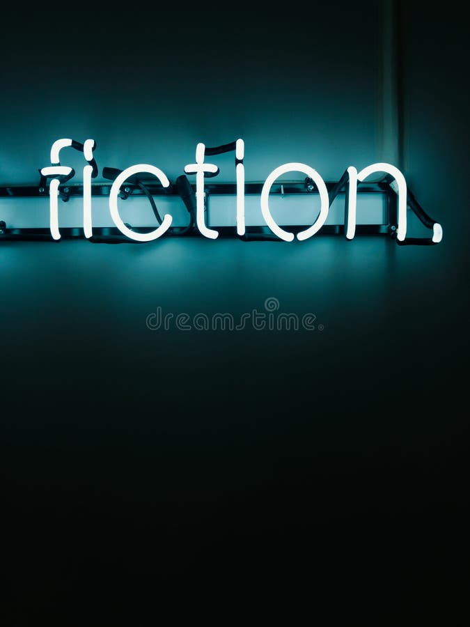 Fiction neon letters stock photo. Image of futuristic - 141967762