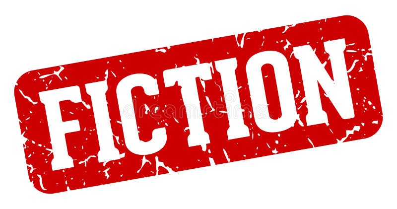 Fiction Rectangular Sign. Fiction Stamp Stock Vector - Illustration of ...