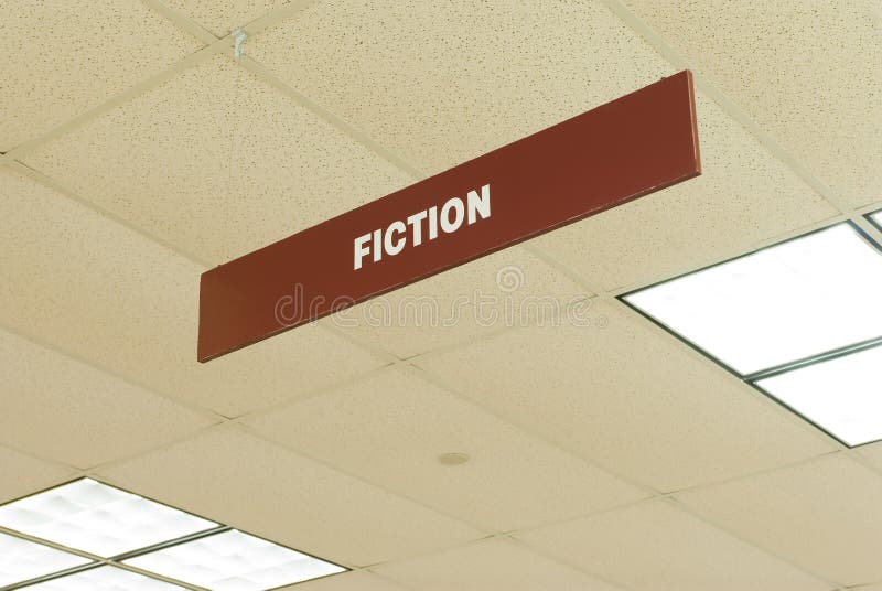 Fiction sign stock photo. Image of sign, fluorescent, fiction - 4775180