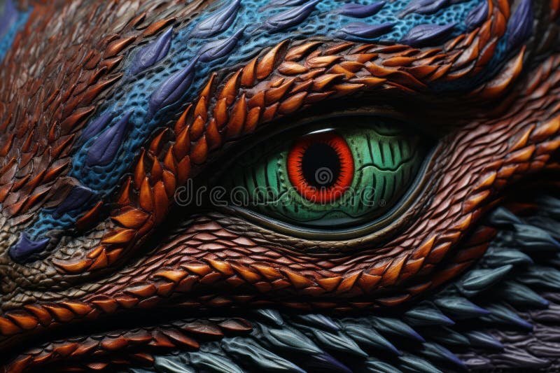 Fictional Dragon Eye Close Up, Year of the Dragon Stock Photo - Image ...