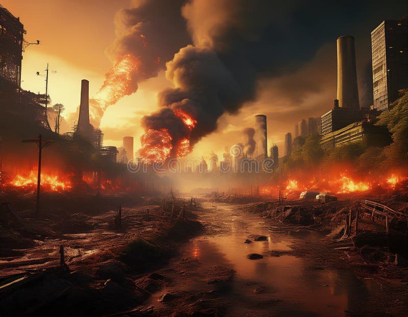 A Fictional Dystopian Scene with High Carbon Monoxide Pollution ...