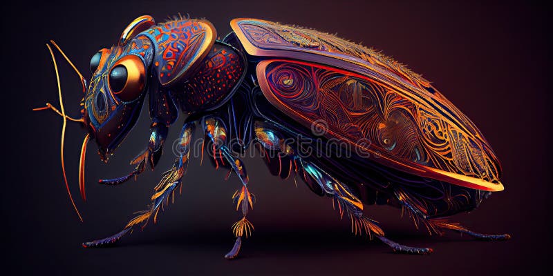 Fictional Insect. Illustration Stock Illustration - Illustration of ...