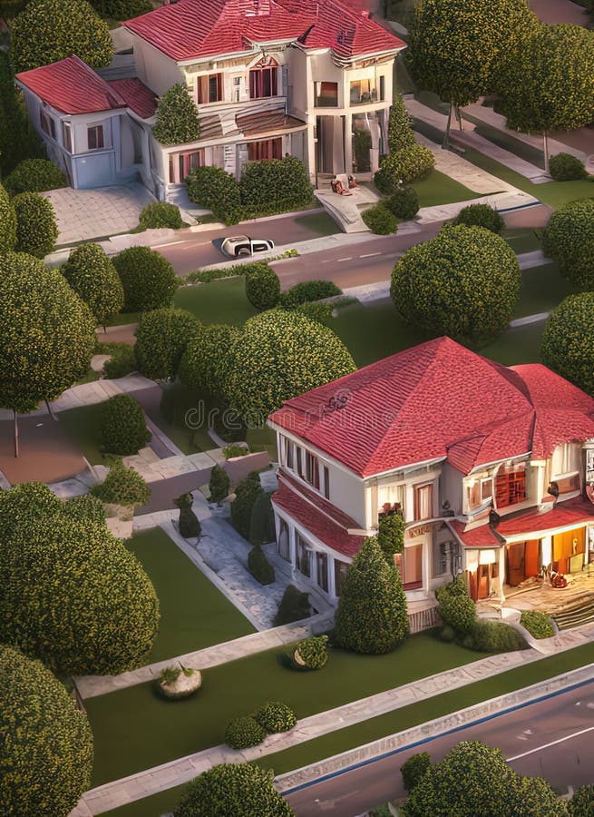 Fictional Mansion in Tekirdag, Tekirda?, Turkey. Stock Illustration ...