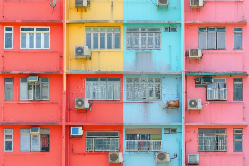 Fictional Public Housing Project Plan Completed in Bright Pastel Colors ...