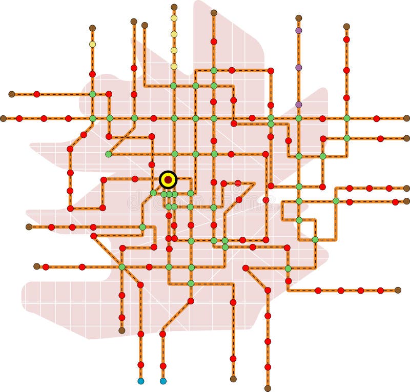 Fictional Subway Map, Free Copy Space, Vector Stock Vector ...
