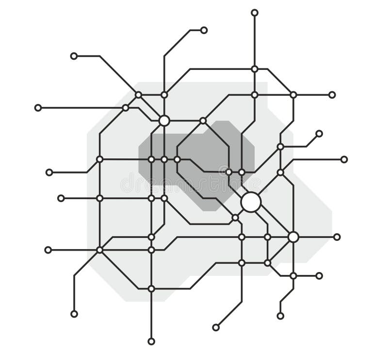 Fictional underground map stock illustration. Illustration of template ...